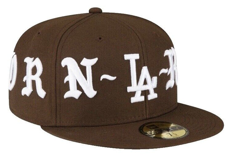 os Angeles Dodgers New Era Born X Raised 59FIFTY Fitted Hat - Brown ...